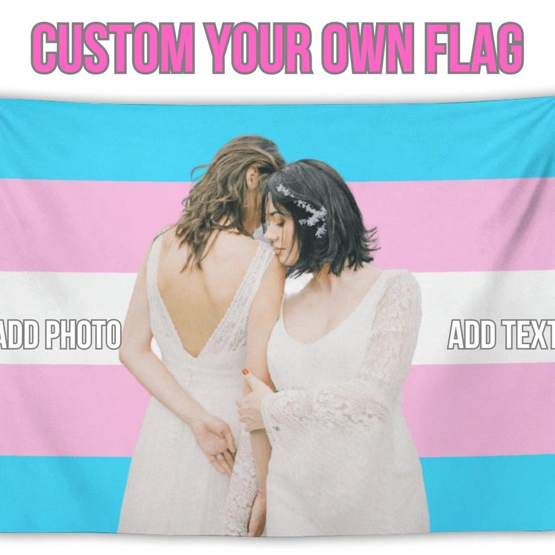 Transgender Flag Customize - Etsy UK