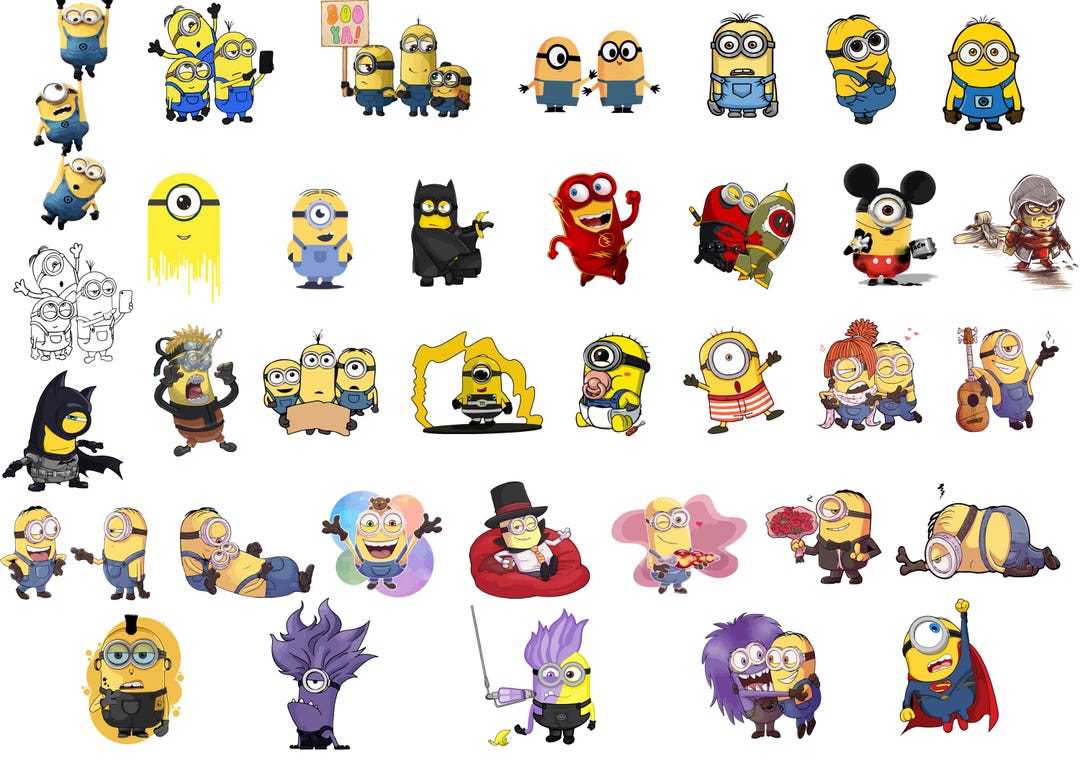 Minions Bundle Minions Svg Minions Png Digital Stikers Desings Digital ...