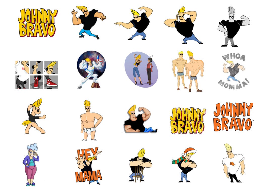 Johny Bravo Svg Digital Files Svg Johny Bravo Cartoon Digital Layered ...