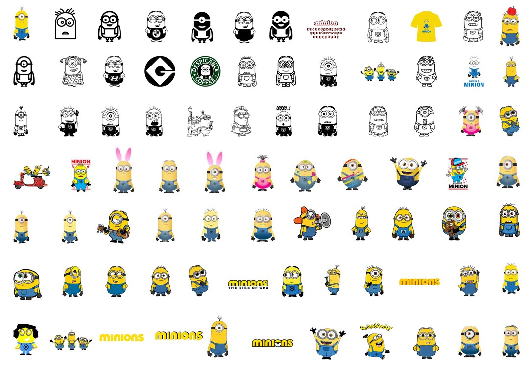 Minions Bundle Minions Desing PNG SVG Digital Download - Etsy