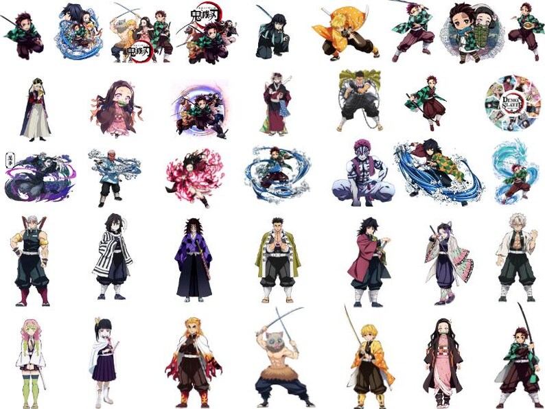 Demon Slayer Bundle, Kimetsu No Yaiba ,desing PNG SVG Digital Download ...