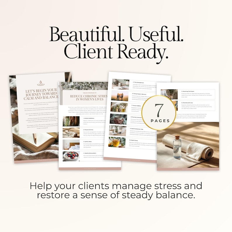 Women’s Stress Relief Guide Canva Template | Editable Wellness Ebook ...