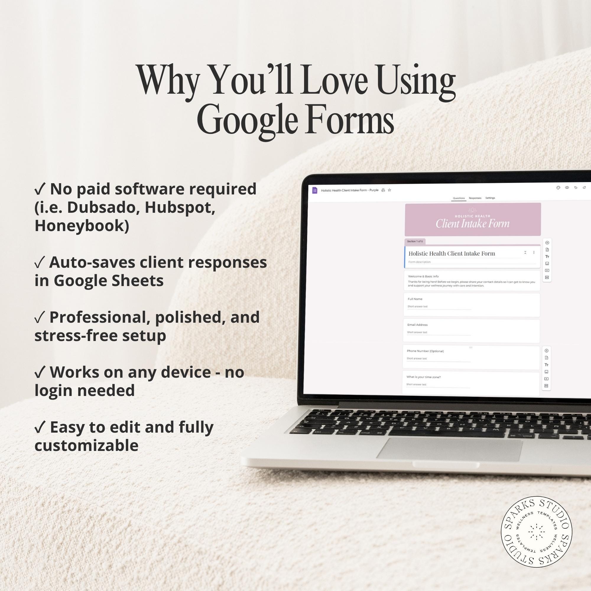 Holistic Coach Intake Form Google Forms Template - Holistic Health ...