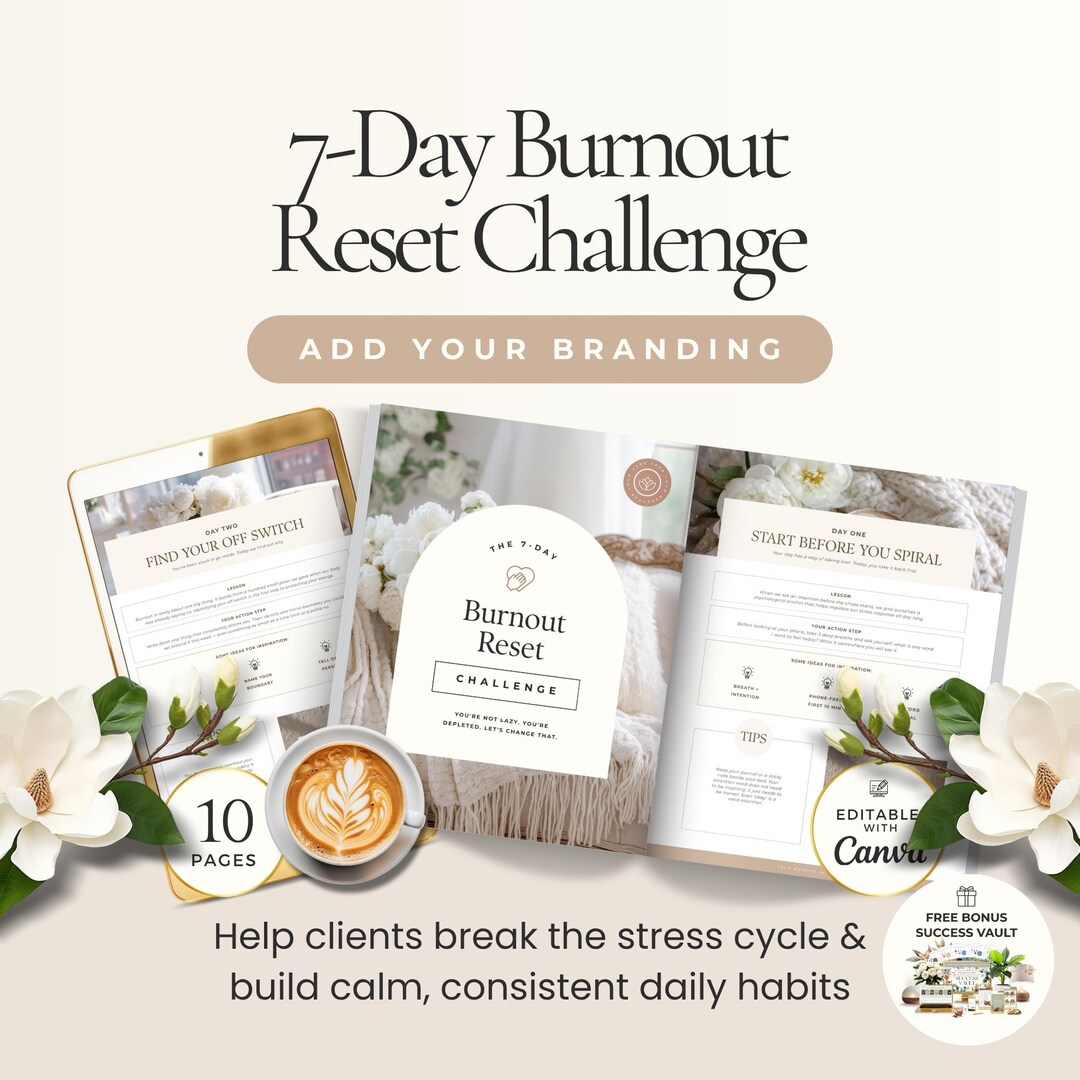 Burnout Recovery Plan, 7 Day Nervous System Reset, Cortisol Reset ...