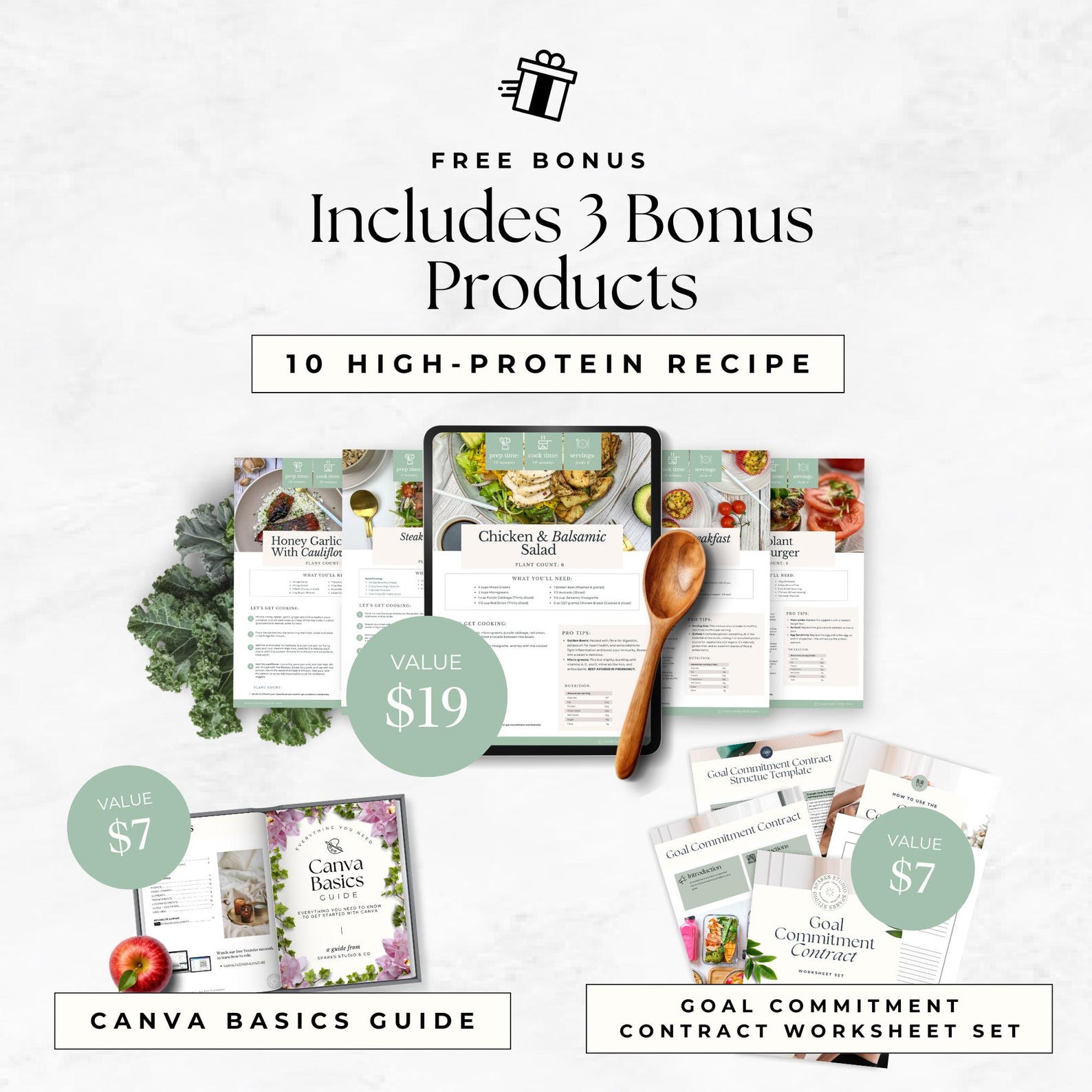 Meal Prep & Planning Lead Magnet Coaching Bundle Canva Ebook Template ...