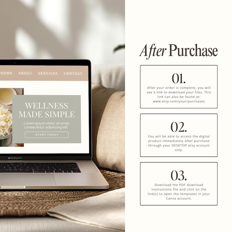 Health Coach Website Template | Wellness Website Canva Design for ...