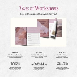 Holistic Wellness Workbook, Mind Body Spirit Digital Download for ...