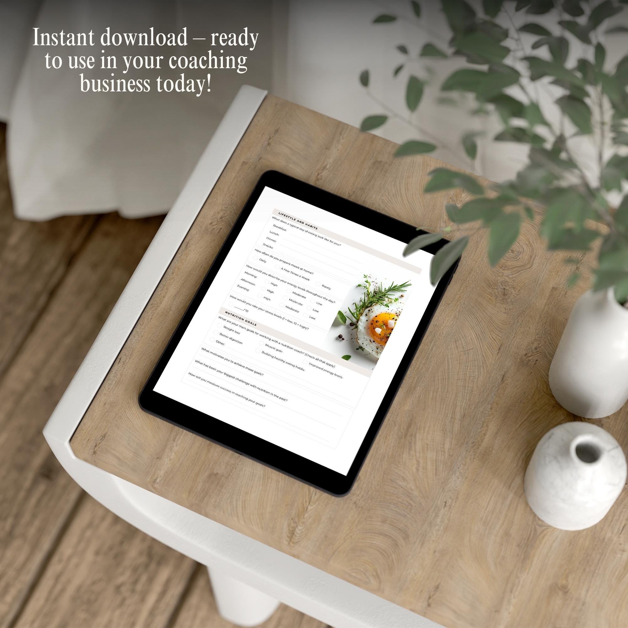 Nutrition Coach Intake Form Client Questionnaire, Health Coach ...