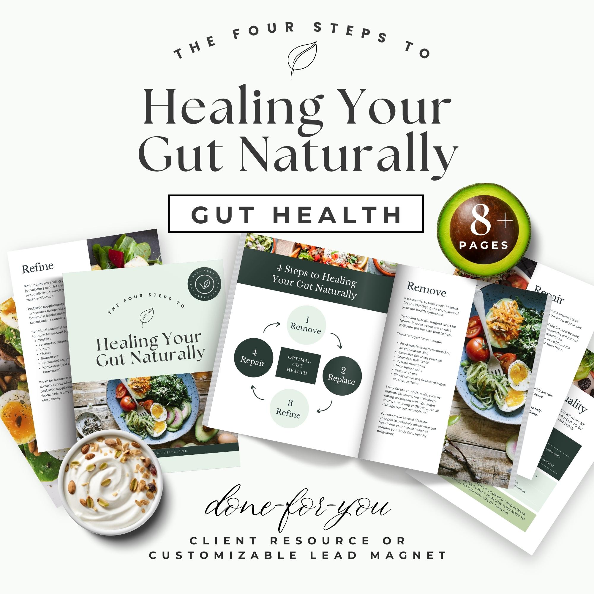 The Four Steps to Healing Your Gut Naturally, Gut Health Guide, Food ...
