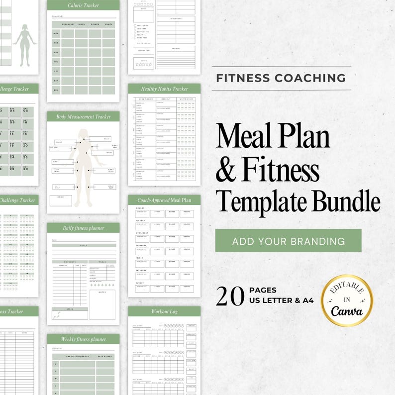 Fitness Coaching Templates - Habit Tracker - Challenge Forms ...