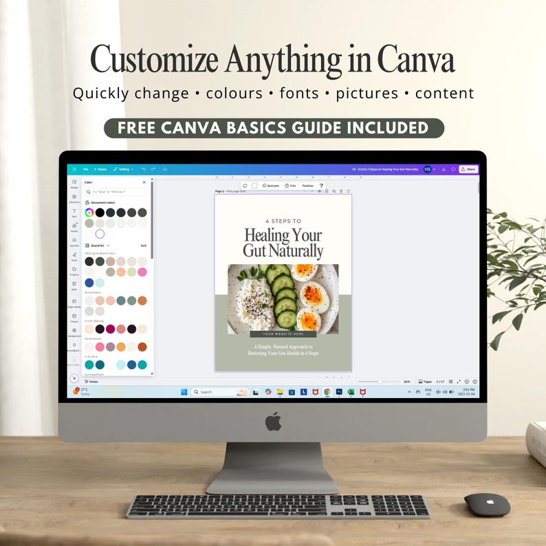 Gut Reset Plan - Canva Lead Magnet - Gut Health Guide Ebook - Anti ...