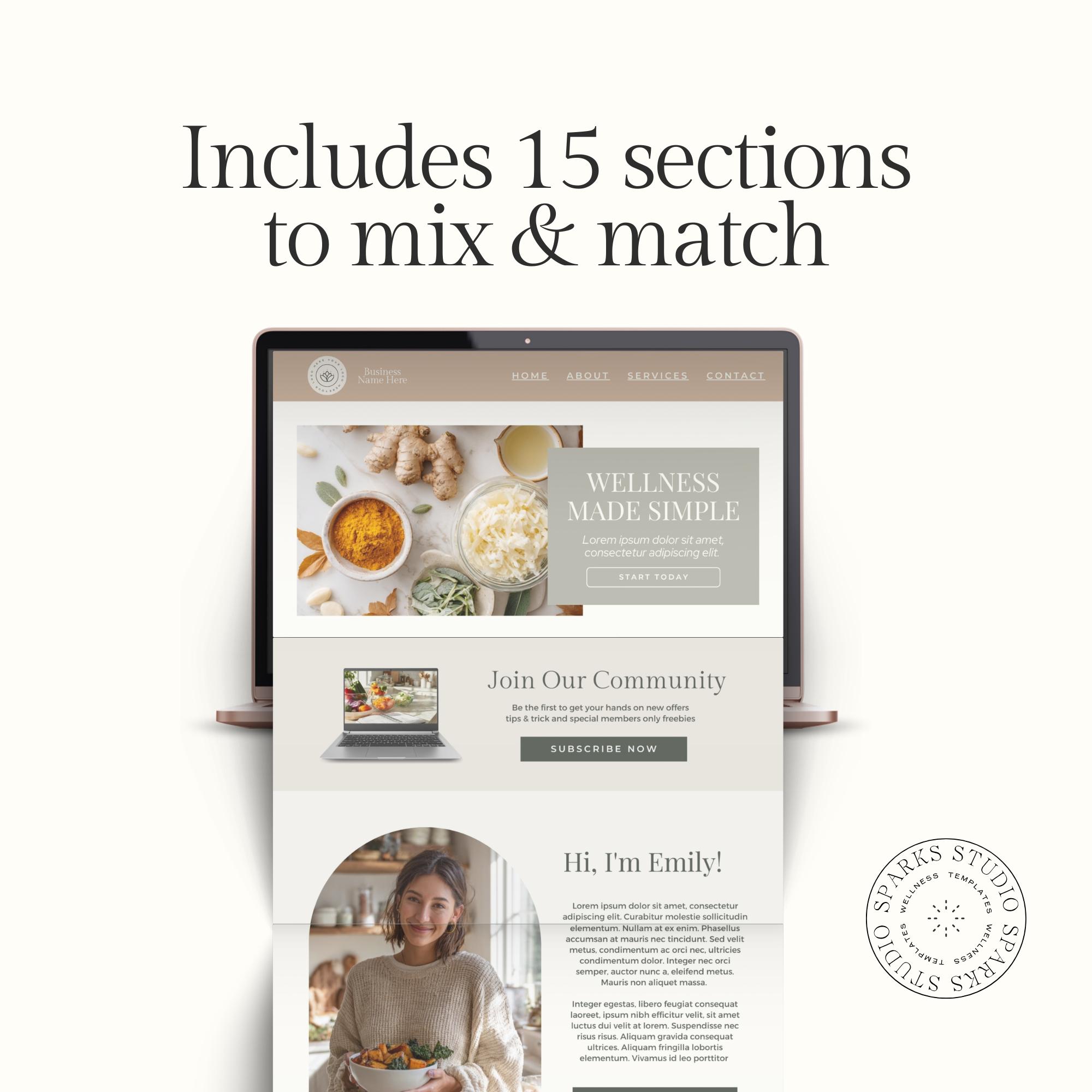 Health Coach Website Template | Wellness Website Canva Design for ...