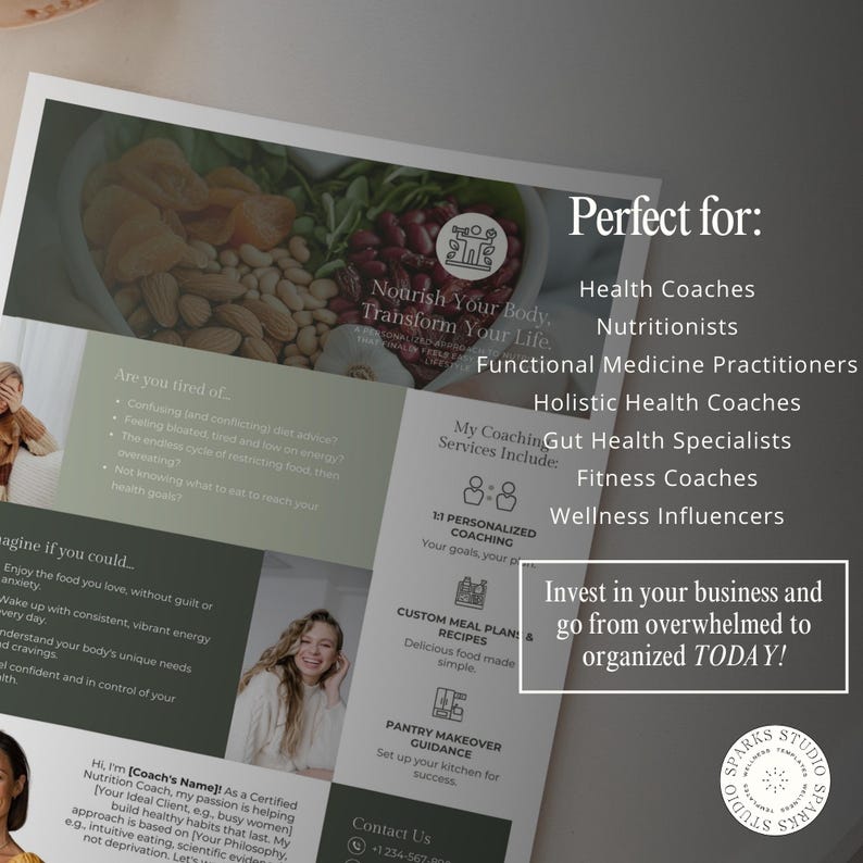 Nutrition Coach Canva Flyer Template, Nutrition Coach Flyer, Health ...