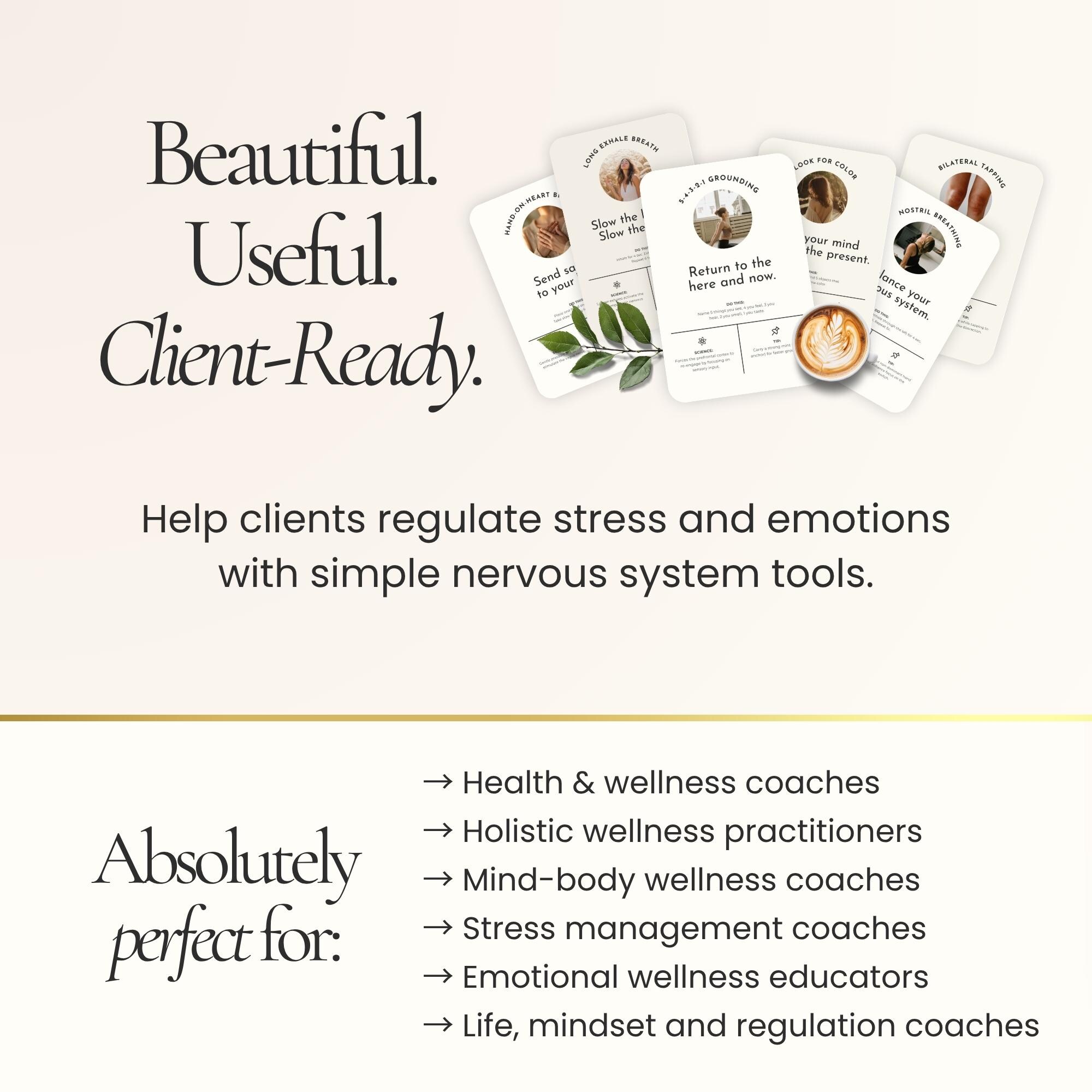 Nervous System Regulation Cards Canva Template for Coaches, Coping ...