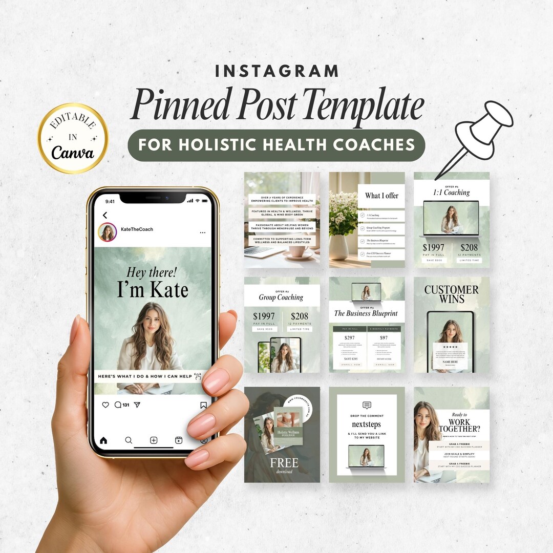 Instagram Pinned Posts for Holistic Nutrition Coaches, Health Coach ...