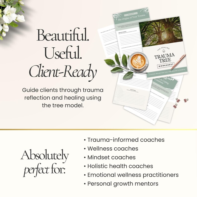 Trauma Tree Worksheet Canva Template for Coaches, Narrative Therapy ...
