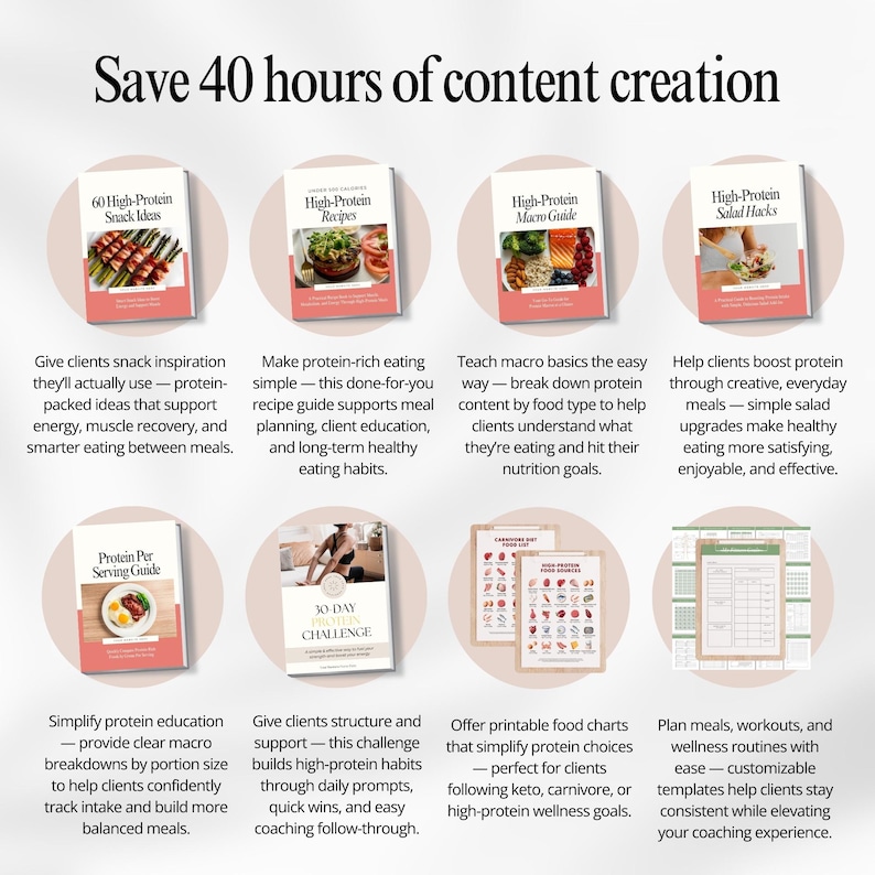 High Protein Coach Template Bundle - Meal Plan - Recipes - Food List ...