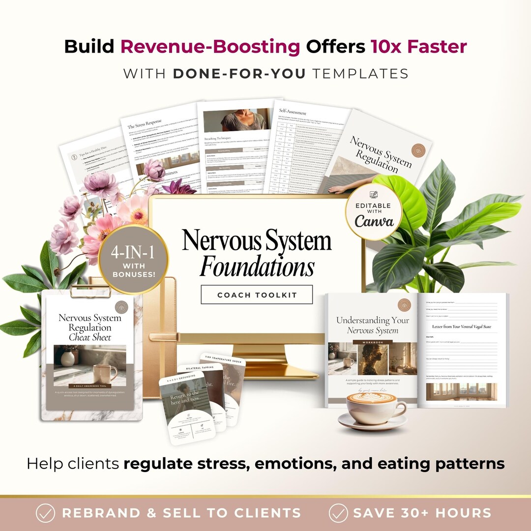 Nervous System Regulation Toolkit Canva Template for Wellness Coaches ...