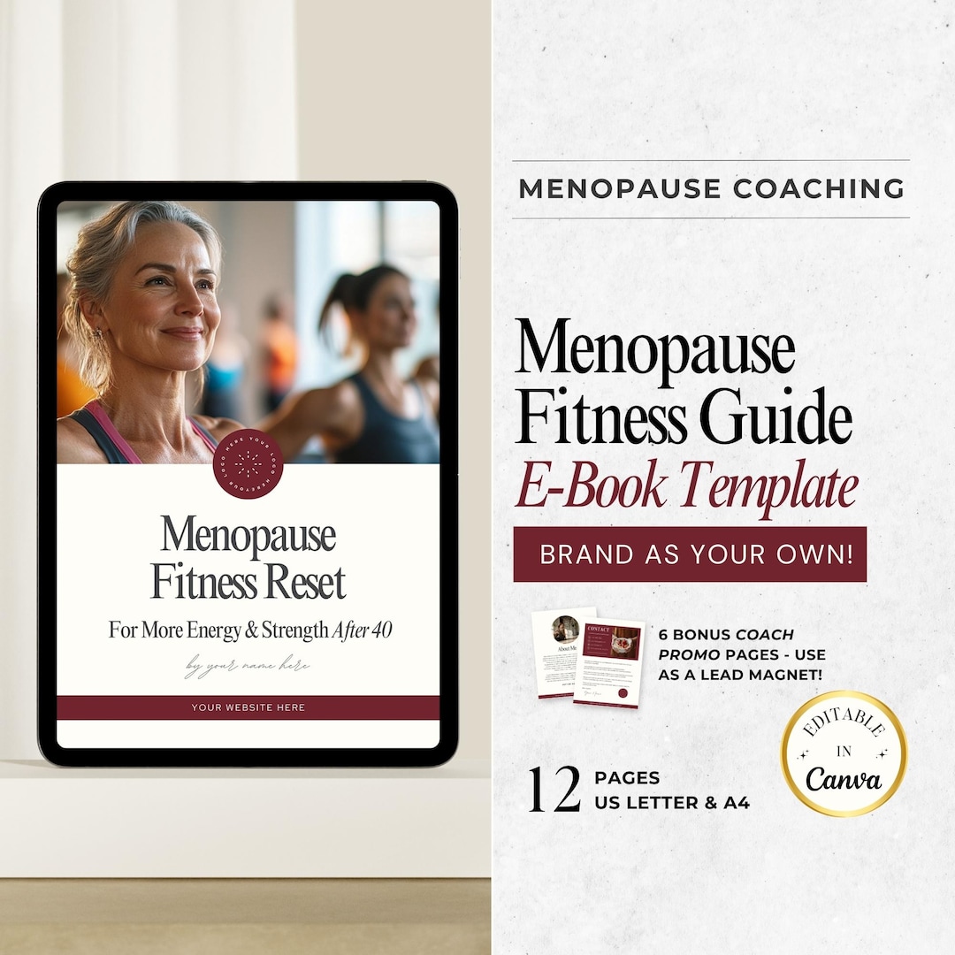 Menopause Fitness Guide for Health Coaches, Done-for-you Canva Ebook ...