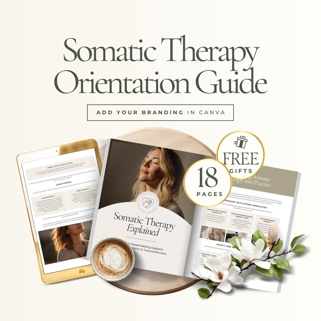 Somatic Therapy Client Guide Canva Template for Trauma Informed Coaches ...