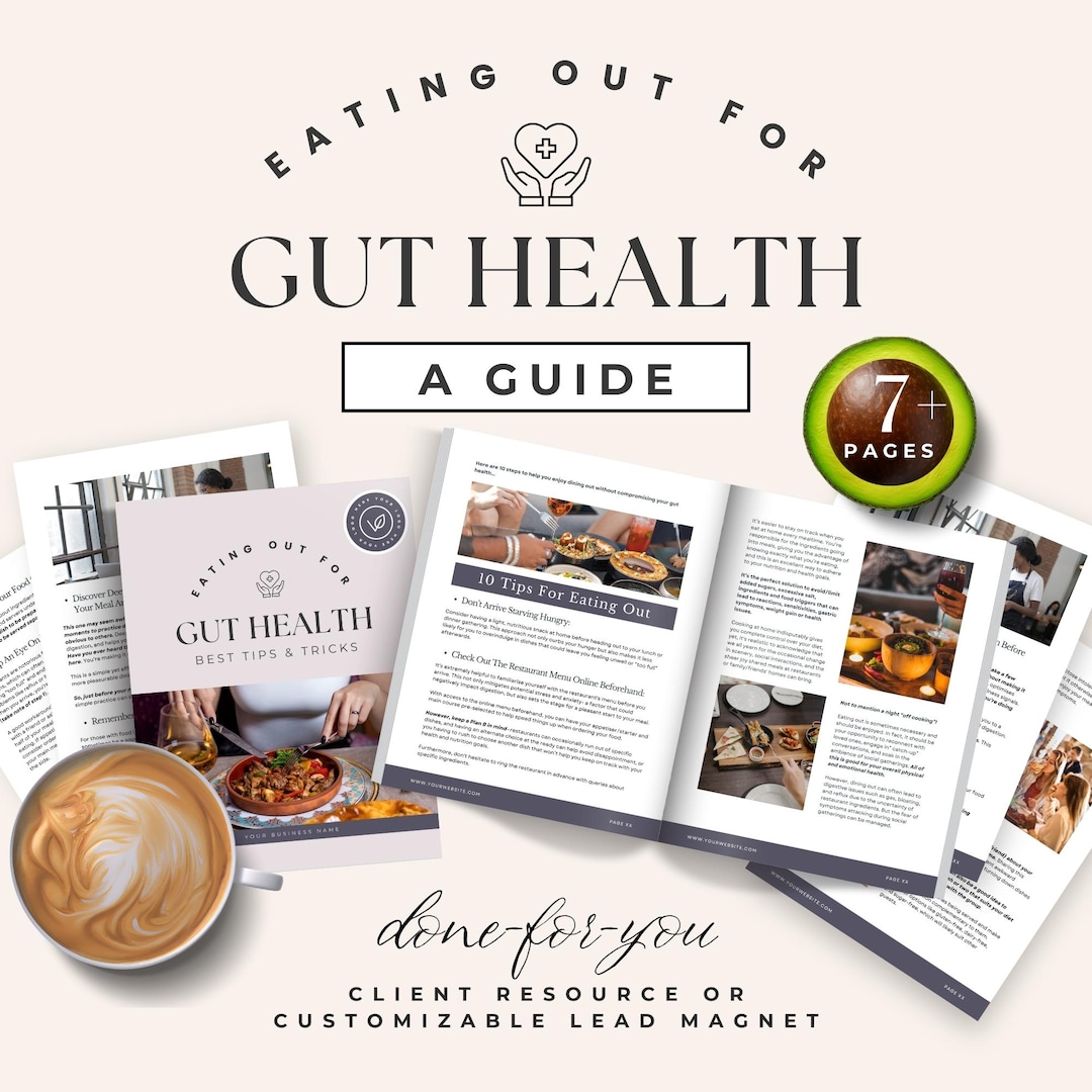 Healthy Eating Out Guide for Gut Health, Gut Health Ebook, Nutrition ...