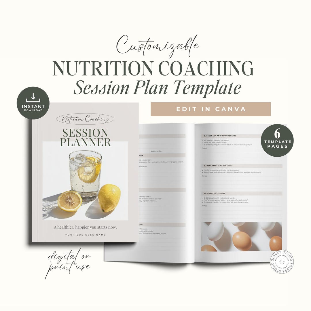Health Coaching Session Template, Client Notes & Progress Tracker ...