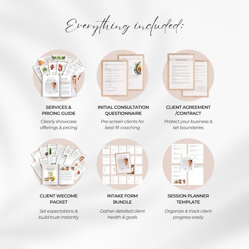 Health Coaching Onboarding Template Bundle, Nutrition Coach Welcome ...