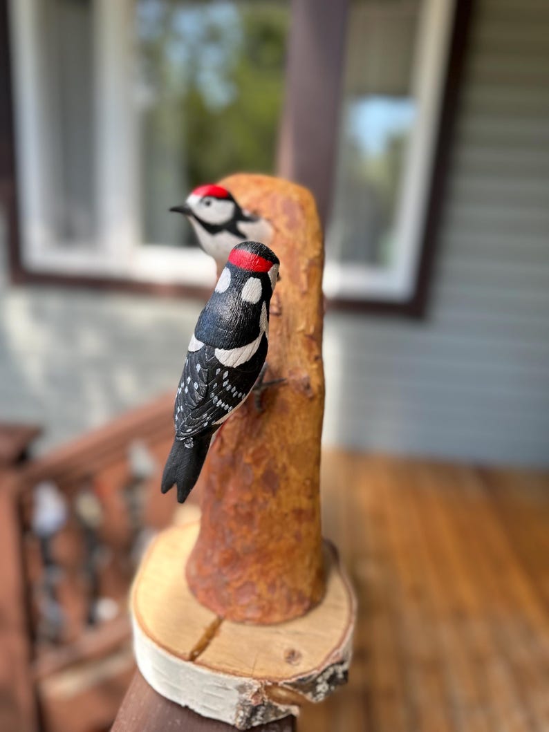 Woodpecker Wood Carving - Etsy