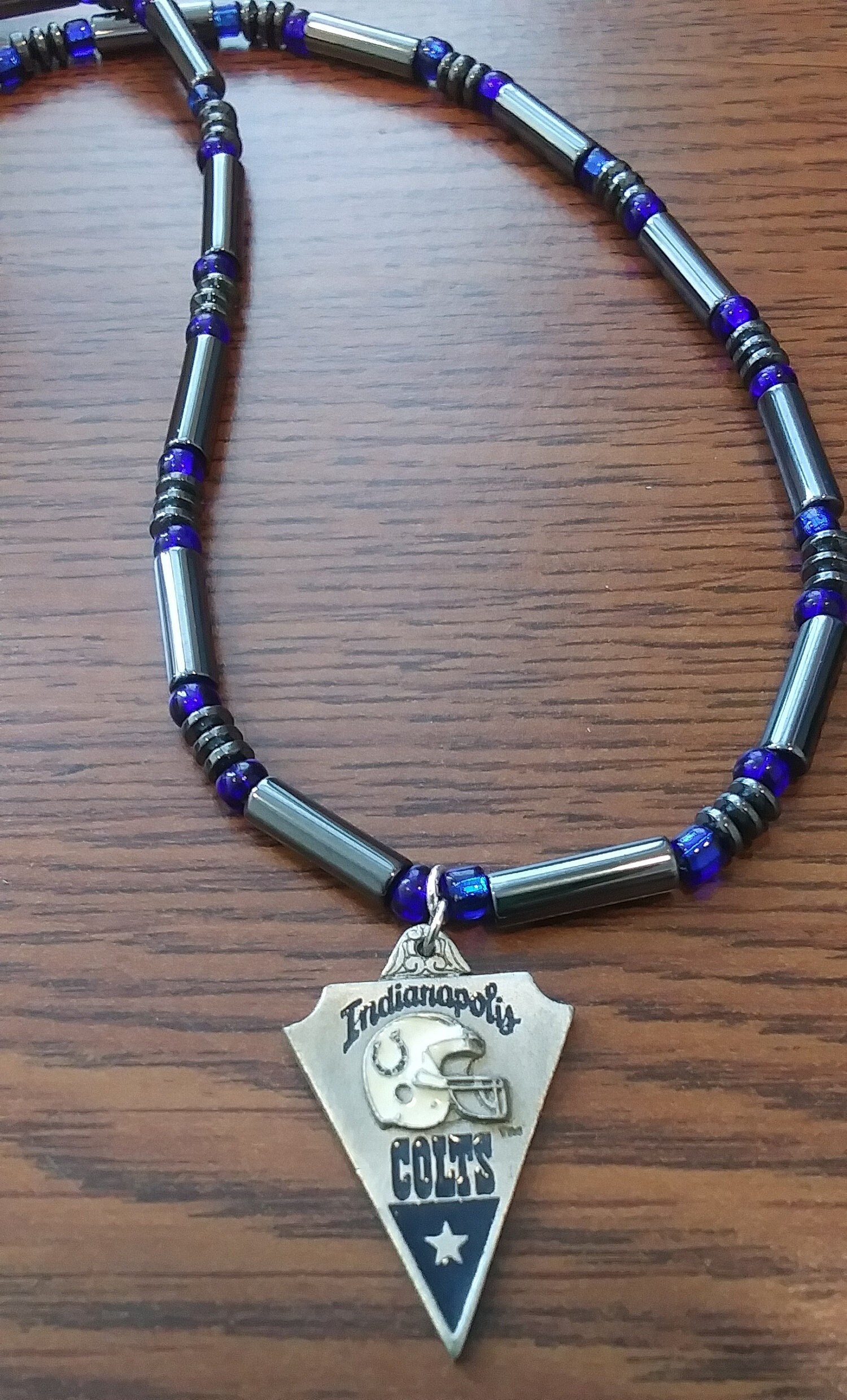 Football Necklace Colts Fan Sports Fan NFL Pendant - Etsy