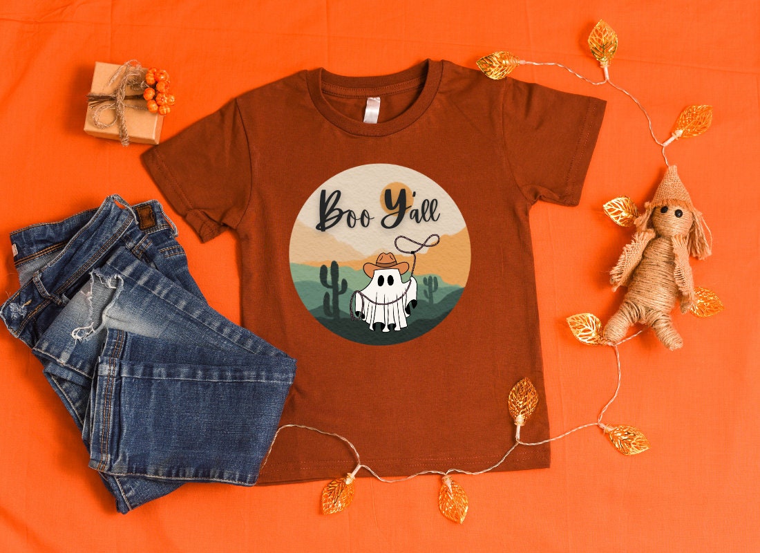 Boo Y'all-ghost Cowboy Graphic-png,svg - Etsy
