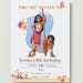 Self- Editable Moana 2 Birthday Invitation | Moana and Simea Birthday ...