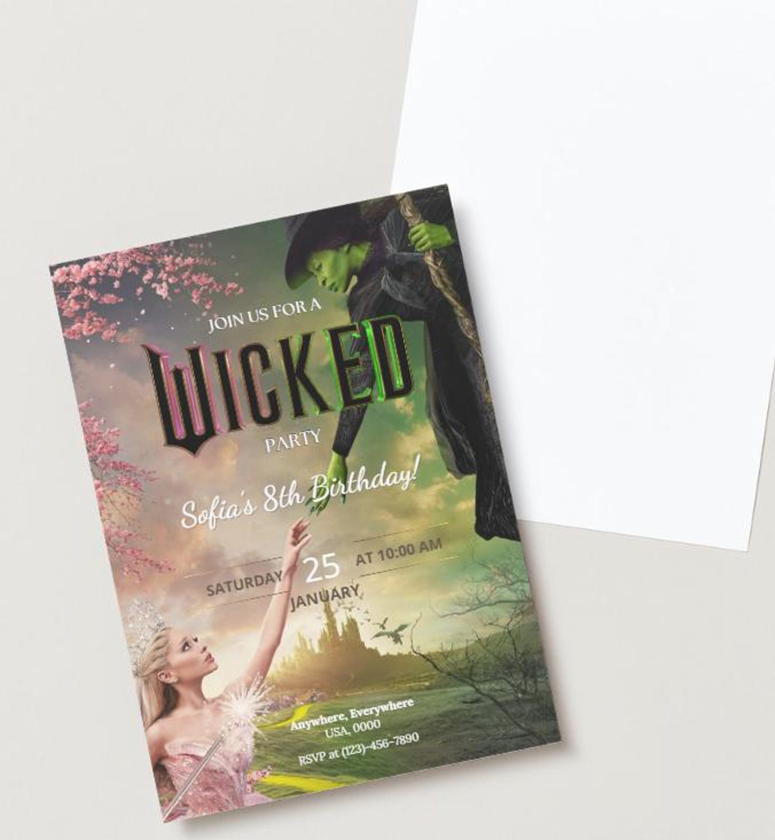 Self- Editable Wicked Invite, Wicked Birthday Invitation, Wicked ...