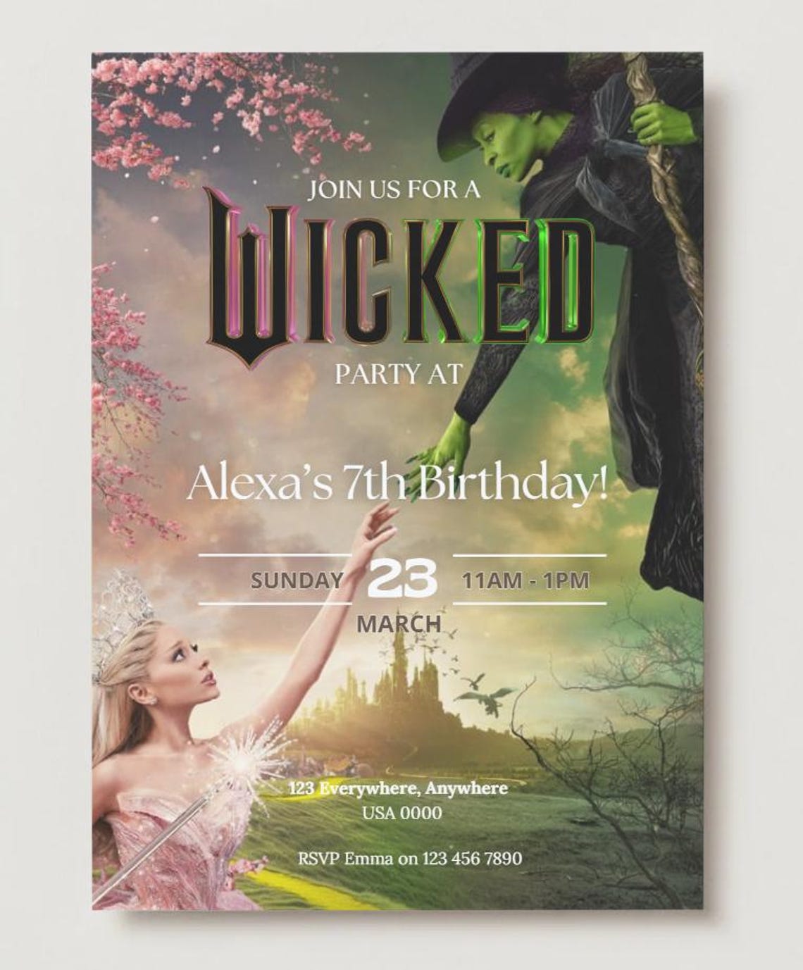 Self- Editable Wicked Invite, Wicked Birthday Invitation, Wicked ...