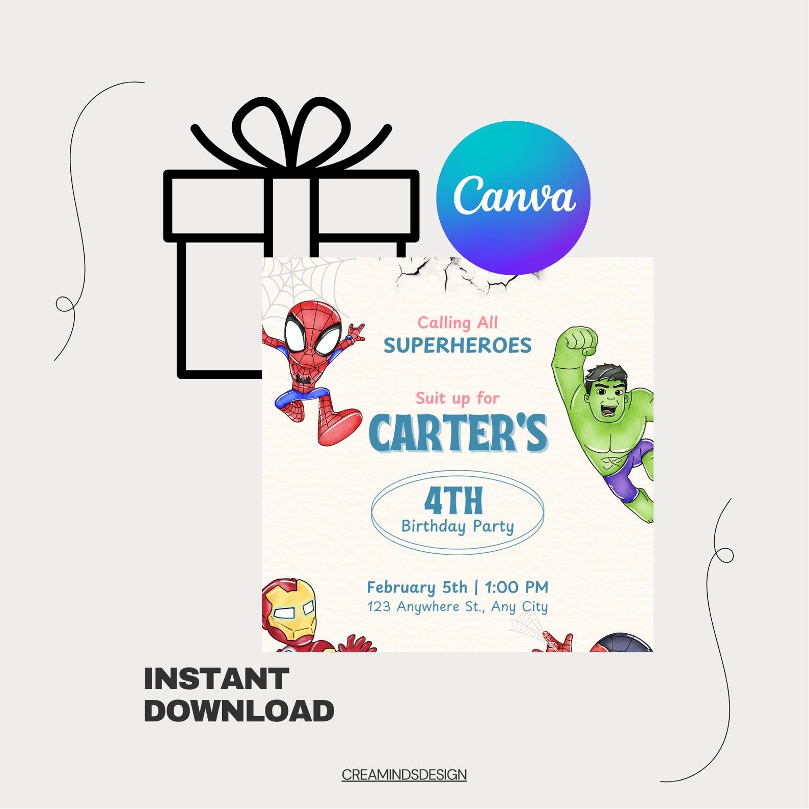 Spidey Invitation Spidey and His Amazing Friends Iron Man, Hulk ...