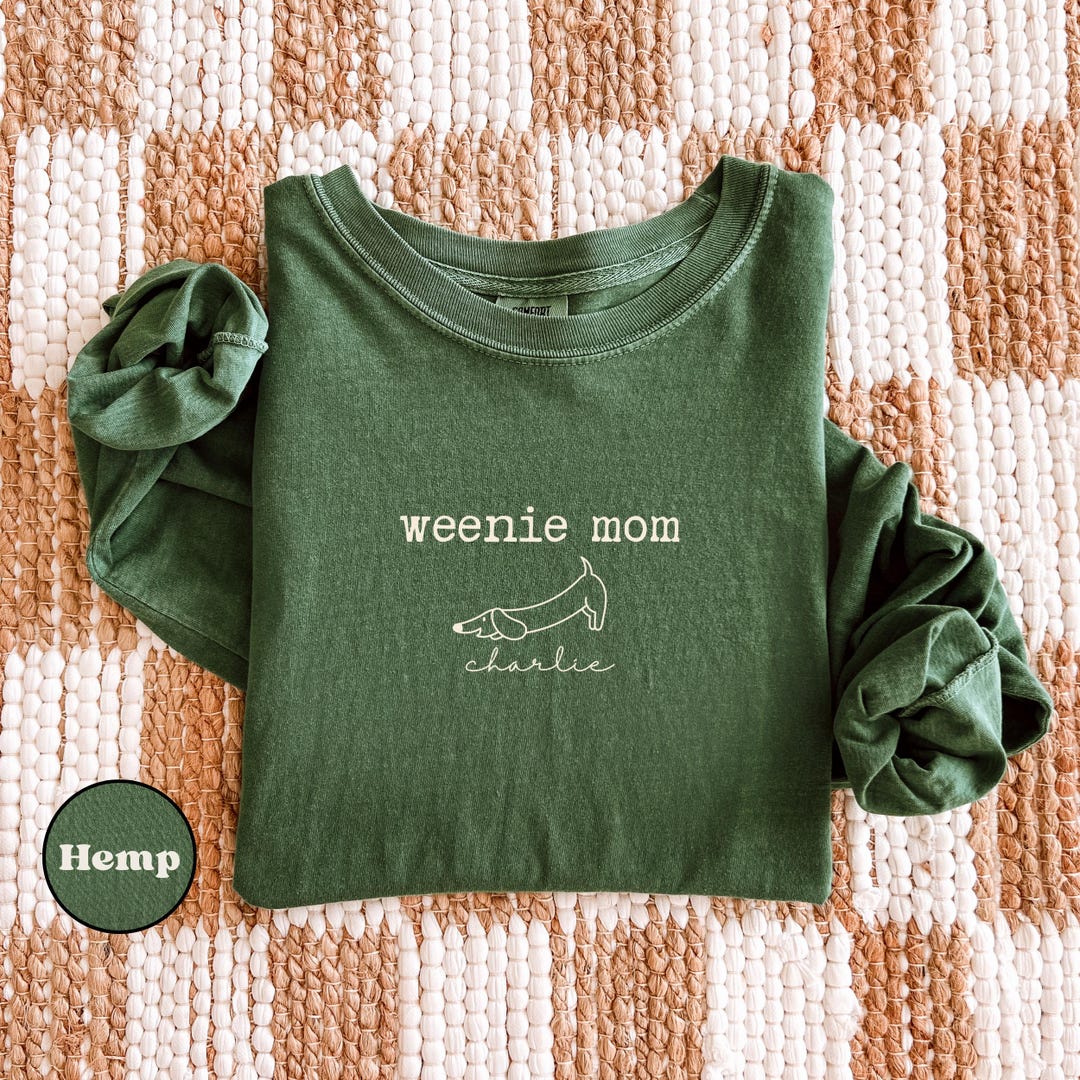 Comfort Colors® Wiener Dog Long Sleeve Shirt Custom Dachshund Tee ...