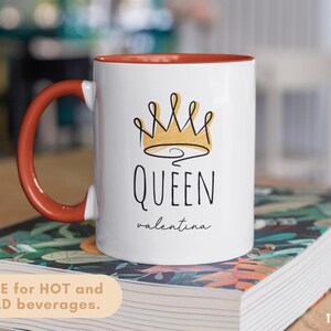 Custom King and Queen Names Mug, Personalized Name Mug, Matching ...