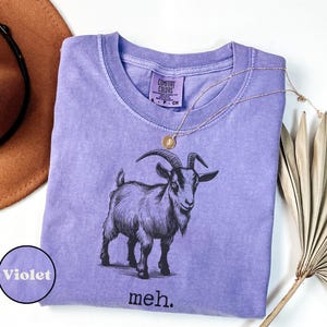 Meh GOAT T-shirt, Funny Goat Lover Tee, Western Cowboy Shirt, Farmer ...