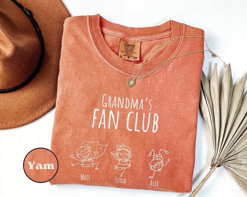 Personalized Comfort Colors® Fan Club Shirt, Custom Grandpa Shirt With ...