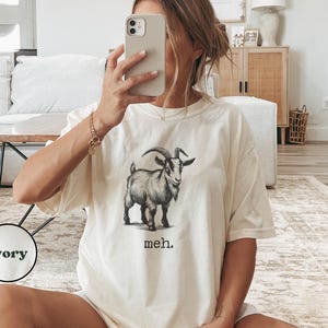 Meh GOAT T-shirt, Funny Goat Lover Tee, Western Cowboy Shirt, Farmer ...