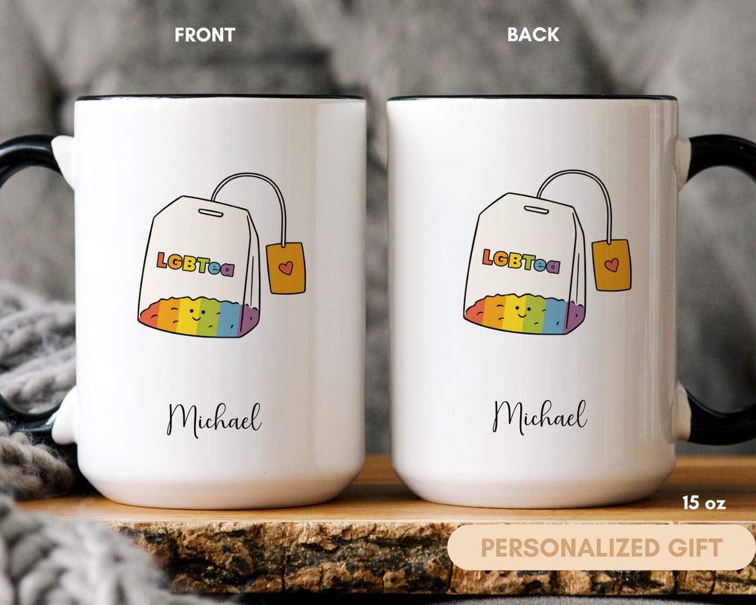 Custom Name Lgbtea Pride Mug, LGBTQ Coffee Cup, Rainbow Mug, Gay Pride ...