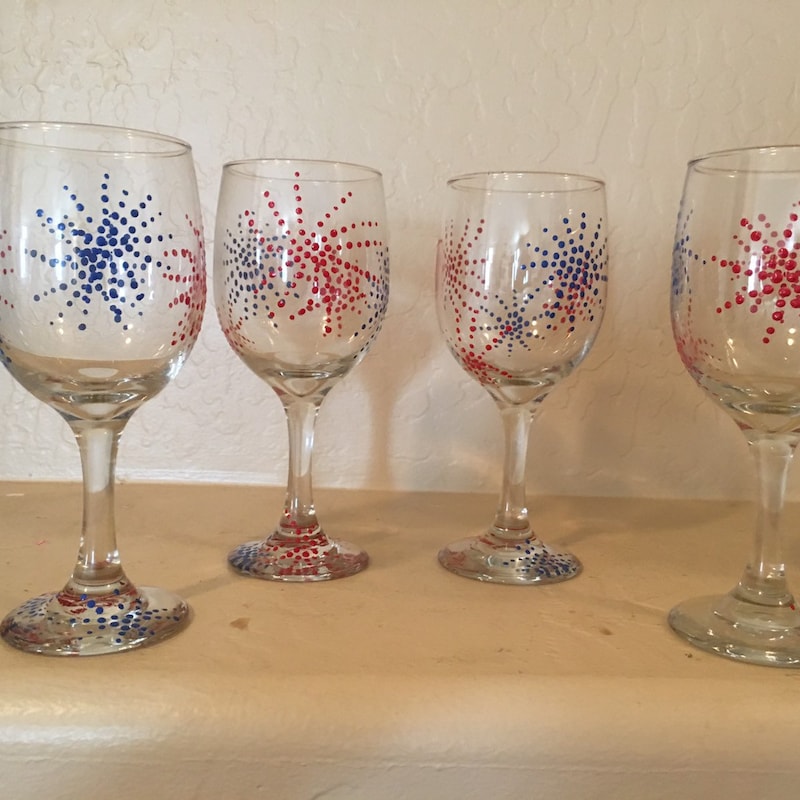 Patriotic Wine Glass - Etsy