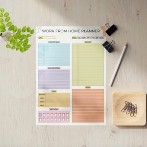 Remote Work Planner Printable Digital PDF A4 & Letter - Etsy