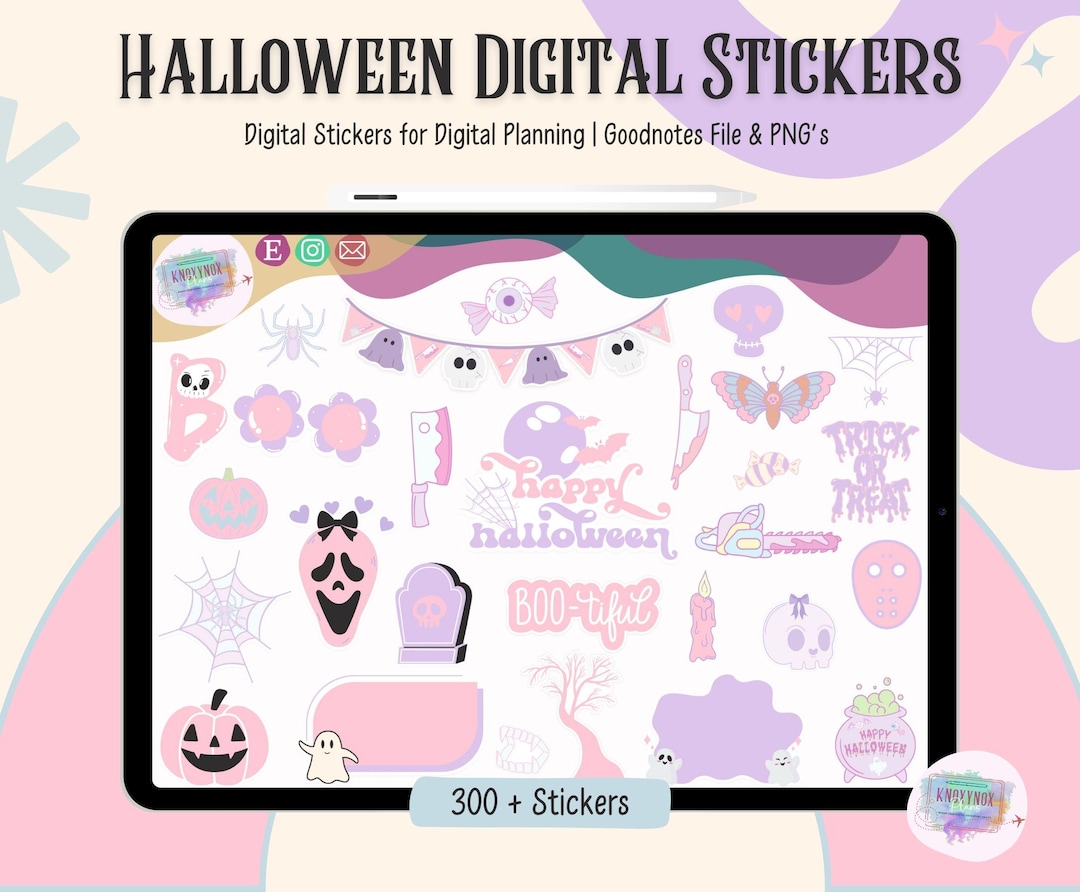 Pastel Halloween Digital Planner Stickers | Goodnotes Stickers ...