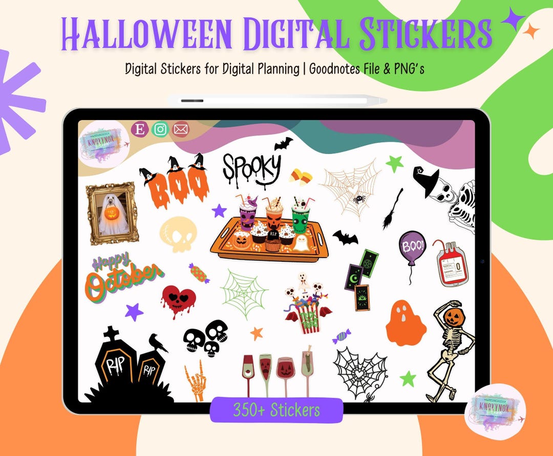 Halloween Digital Planner Stickers | Goodnotes Stickers | Digital ...