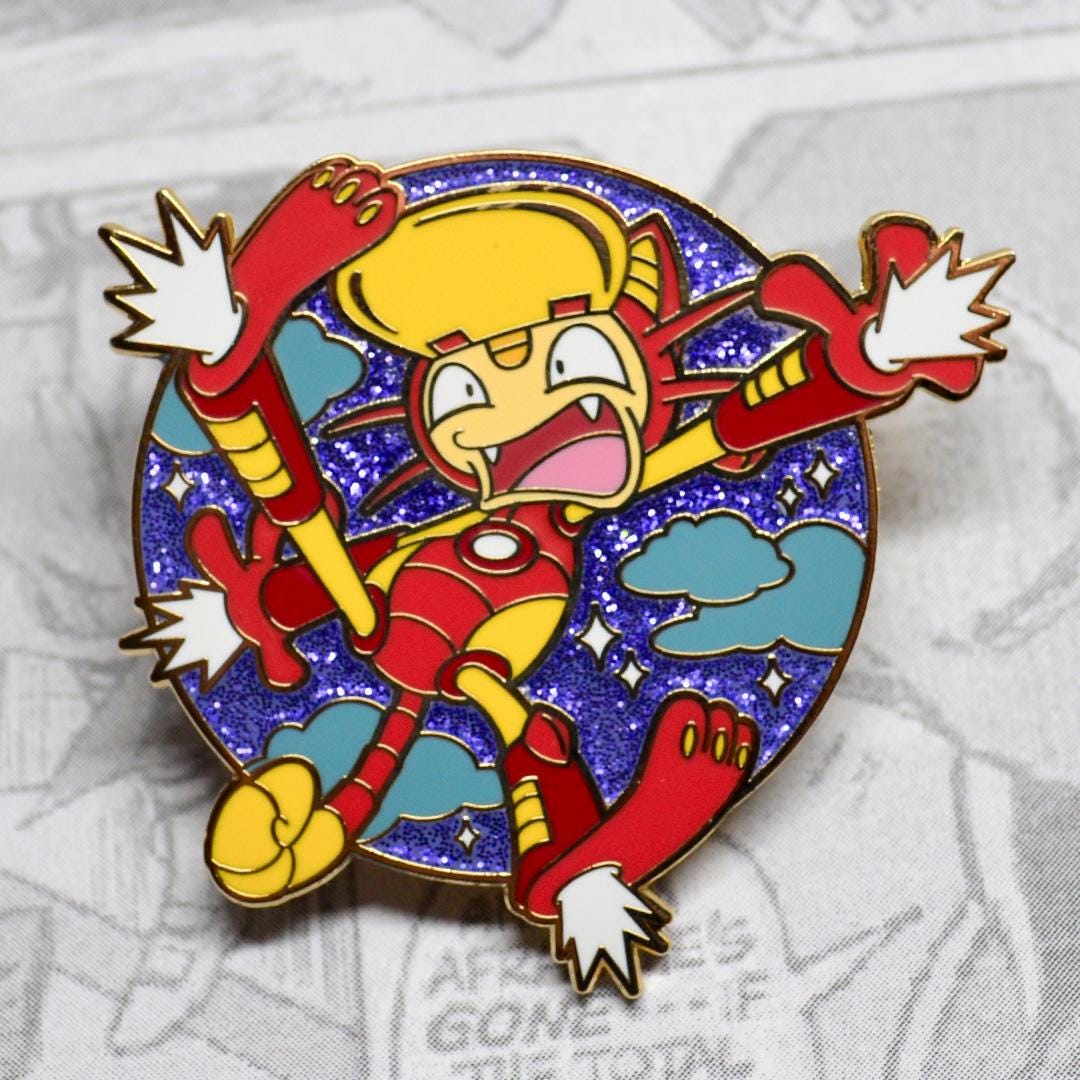 Pokevengers Iron Mouth (meowth X Iron Man) Enamel Pin - Etsy