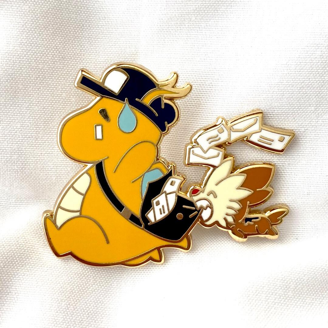 Dragonite Mail Man Enamel Pin - Etsy