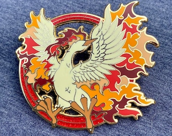 Cute Pokemon Moltres Crystal Enamel Pin - Etsy