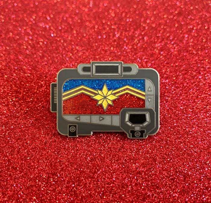 Captain Marvel Pager Pin - Etsy