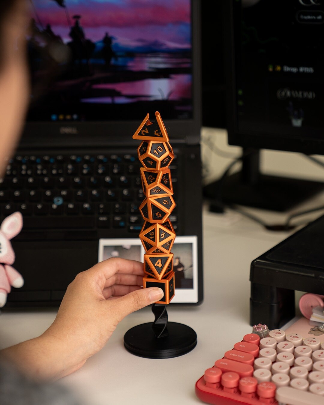 Spiral Dice Display Tower - Interactive Fidget Toy & Desk Decor - Etsy