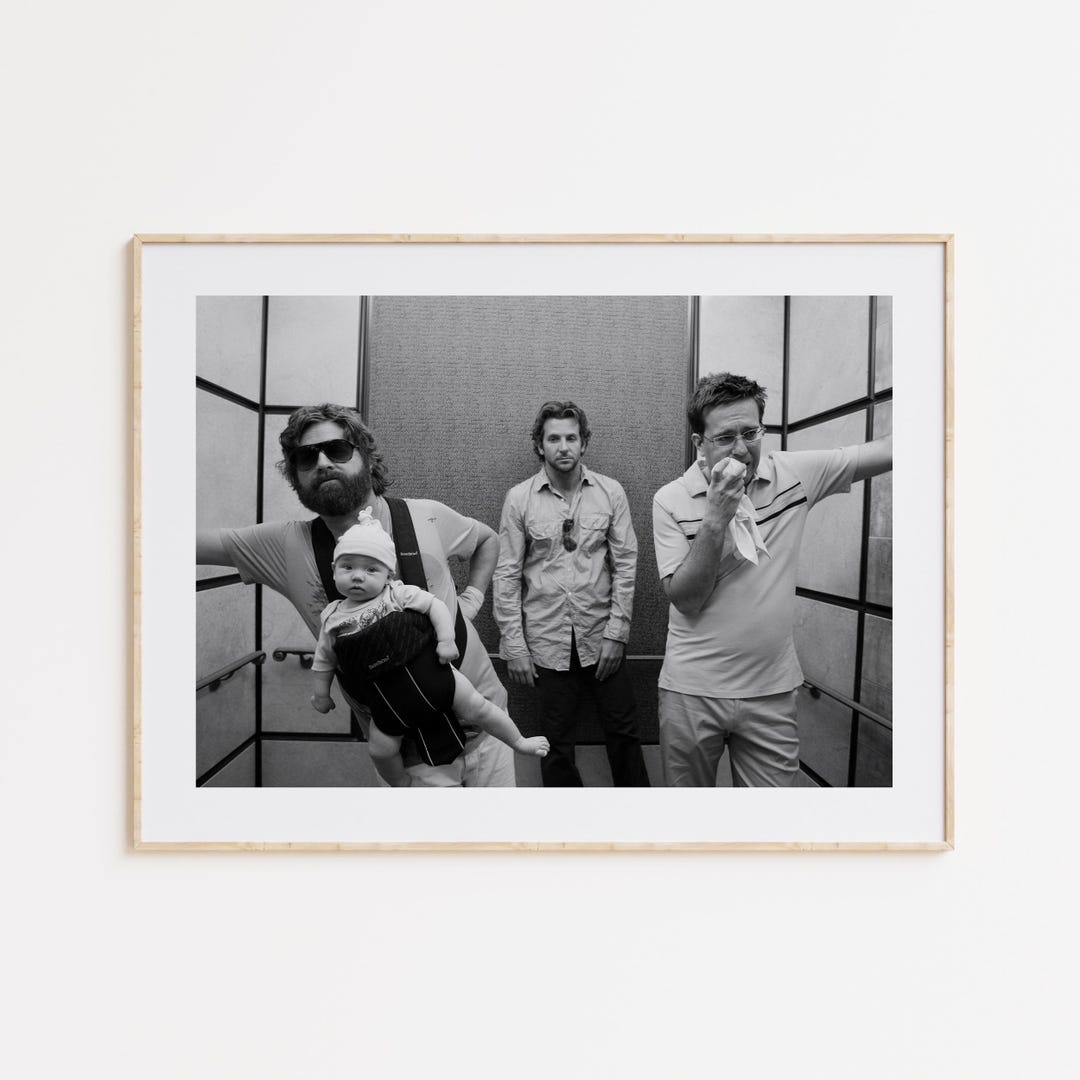 The Hangover Poster, Fan Poster, Black and White Wall Art, Vintage Wall ...